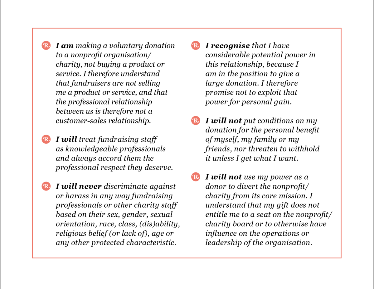 Why donor codes of conduct must become ubiquitous – Critical Fundraising