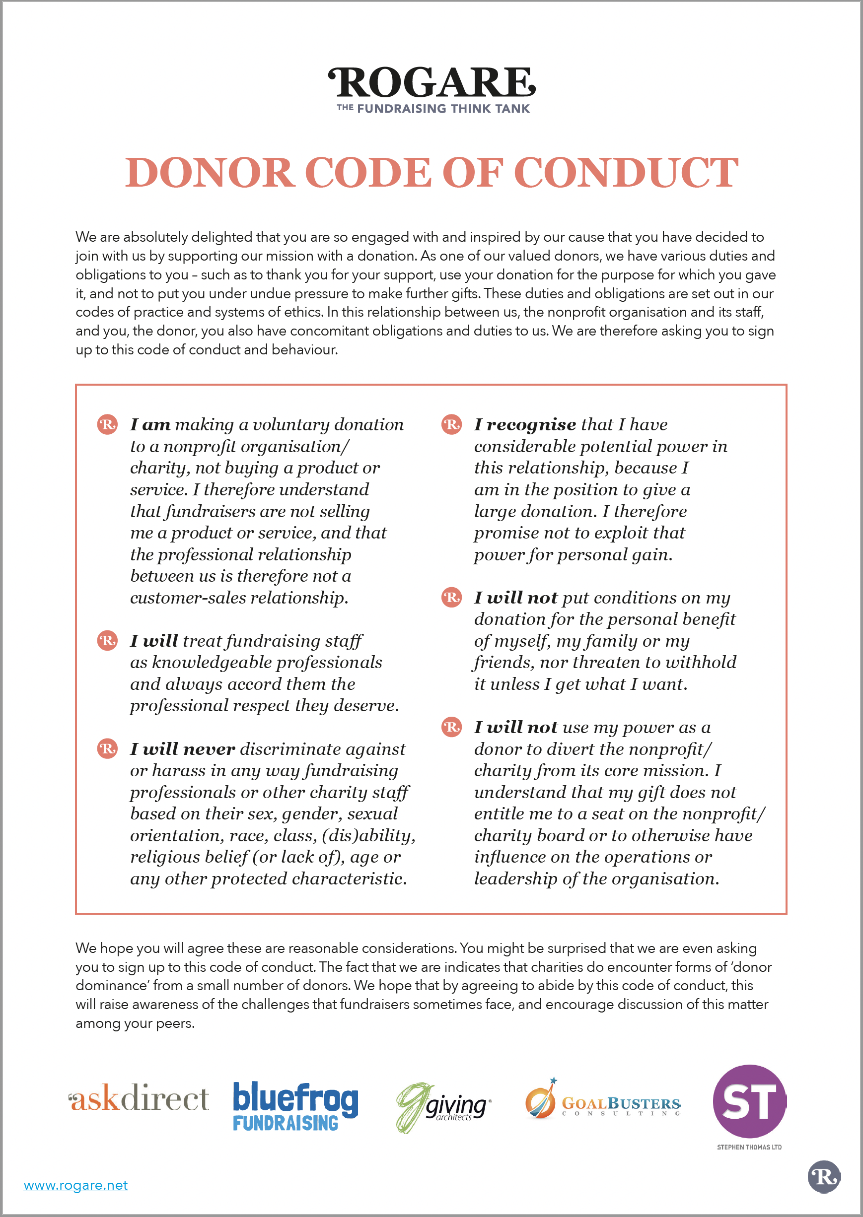 Why donor codes of conduct must become ubiquitous – Critical Fundraising